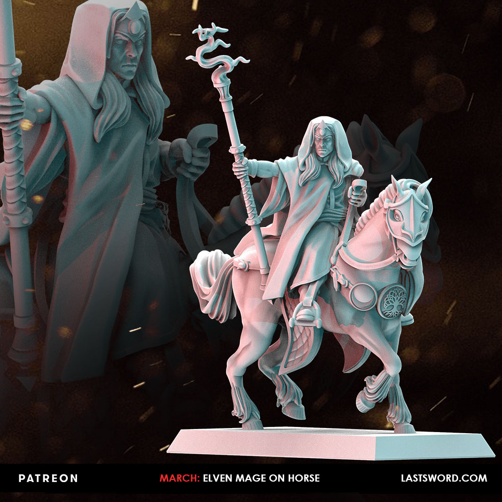 Elven-Mage-on-Horse-01 | LastSword Forge